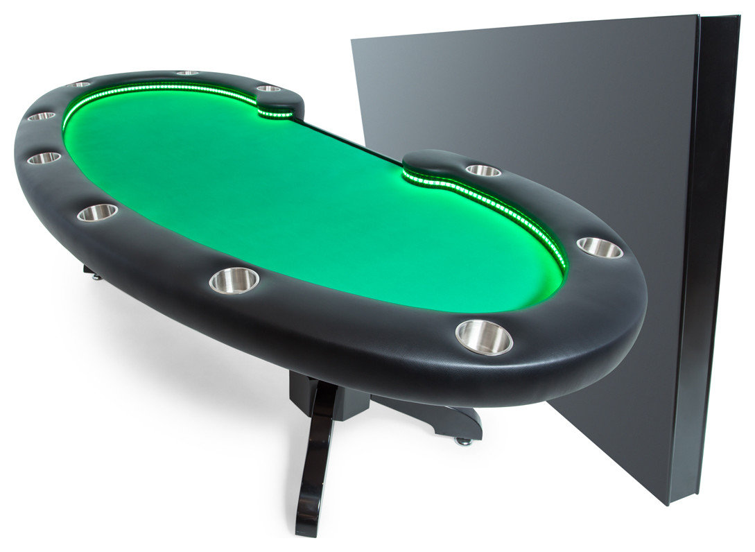 Lumen HD Poker Table, Green, Felt, With Dining Top - Contemporary ...