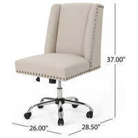 GDF Studio Quentin Contemporary Fabric Swivel Office Chair ...