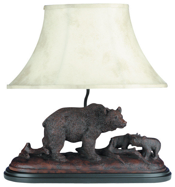 Bear and Cubs Lamp - Rustic - Table Lamps - by Lodgeandcabins | Houzz