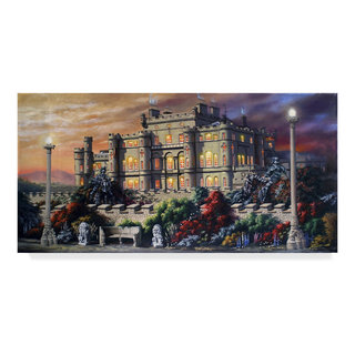 "Castle, Two Knights" by D. Rusty Rust, Canvas Art, 32"x16 ...