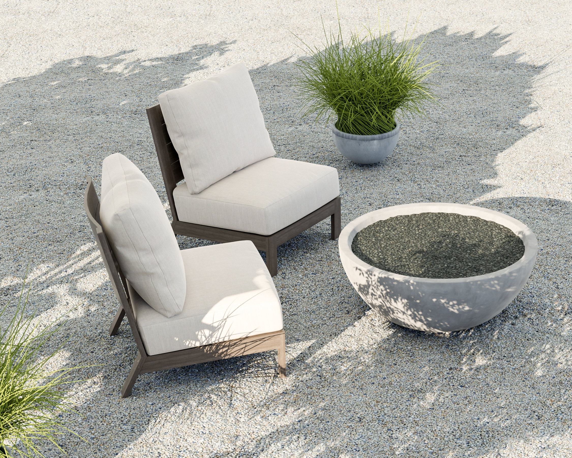 Bazaar Concrete Made Outdoor Fire Bowl Magic - Industrial - Fire Pits ...