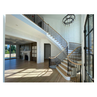 95_Remarkable and elegant floating elliptical staircase, McLean, VA ...