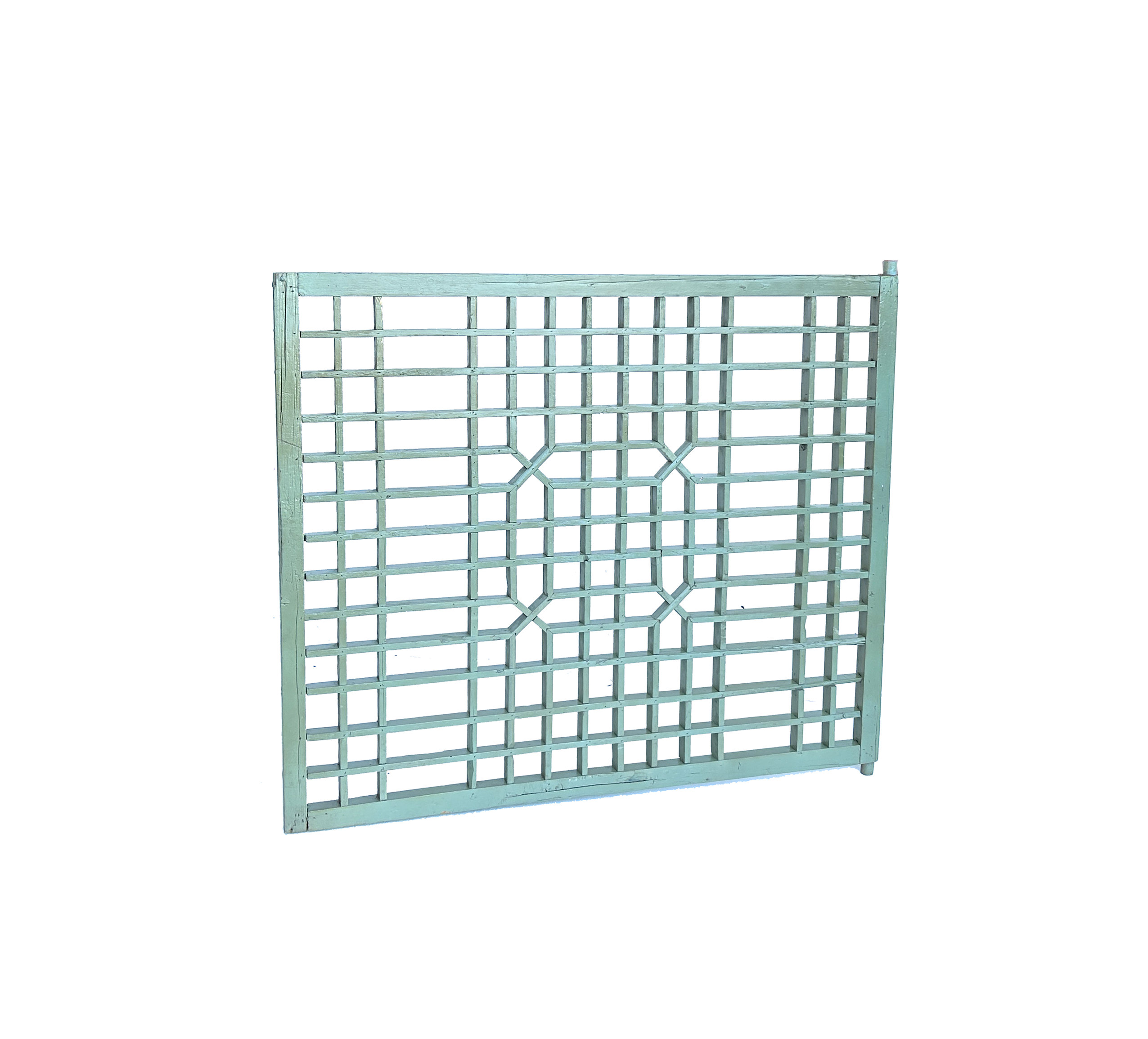 Vintage Rustic Pastel Light Green Grid Geometric Wood Wall Panel ...