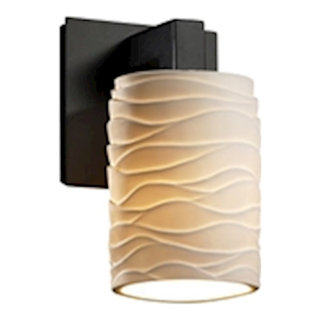 Justice Design Wall Sconce POR-8921-10-WAVE-MBLK - Transitional - Wall ...