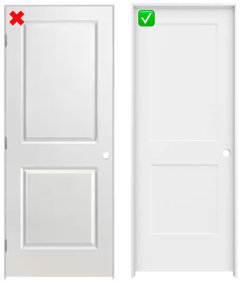 ISO a door style that goes with a modern sloped baseboard