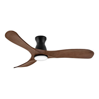 Swell Flush Illuminated 56" LED Smart Fan in Matte Black - Transitional ...