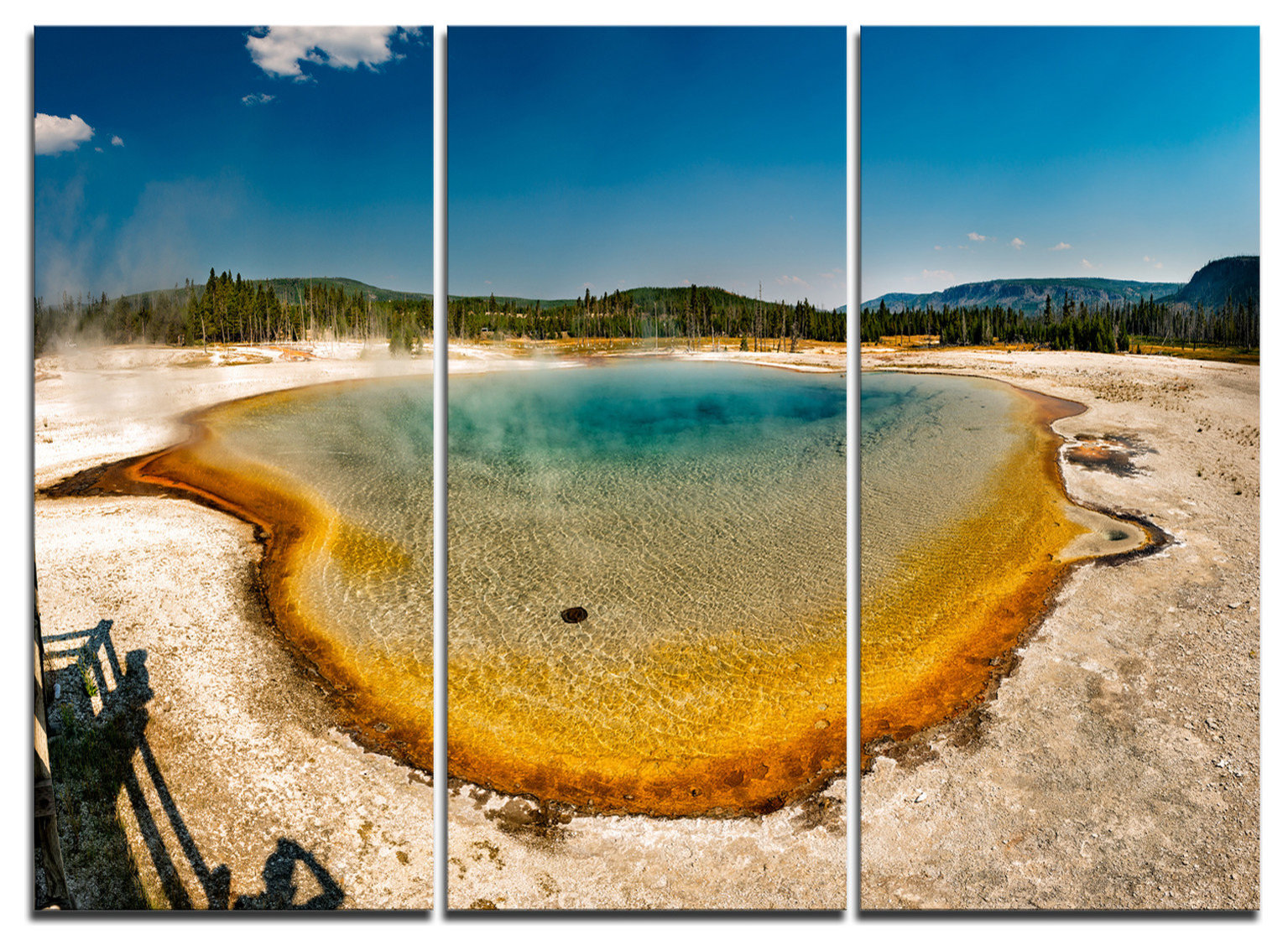 Designart - Yellowstone Heat Pool Panorama - Landscape Print Wall ...