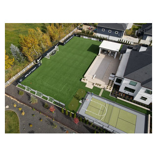 Backyard Soccer Field, Batting Cage and Putting Green - Exterior ...