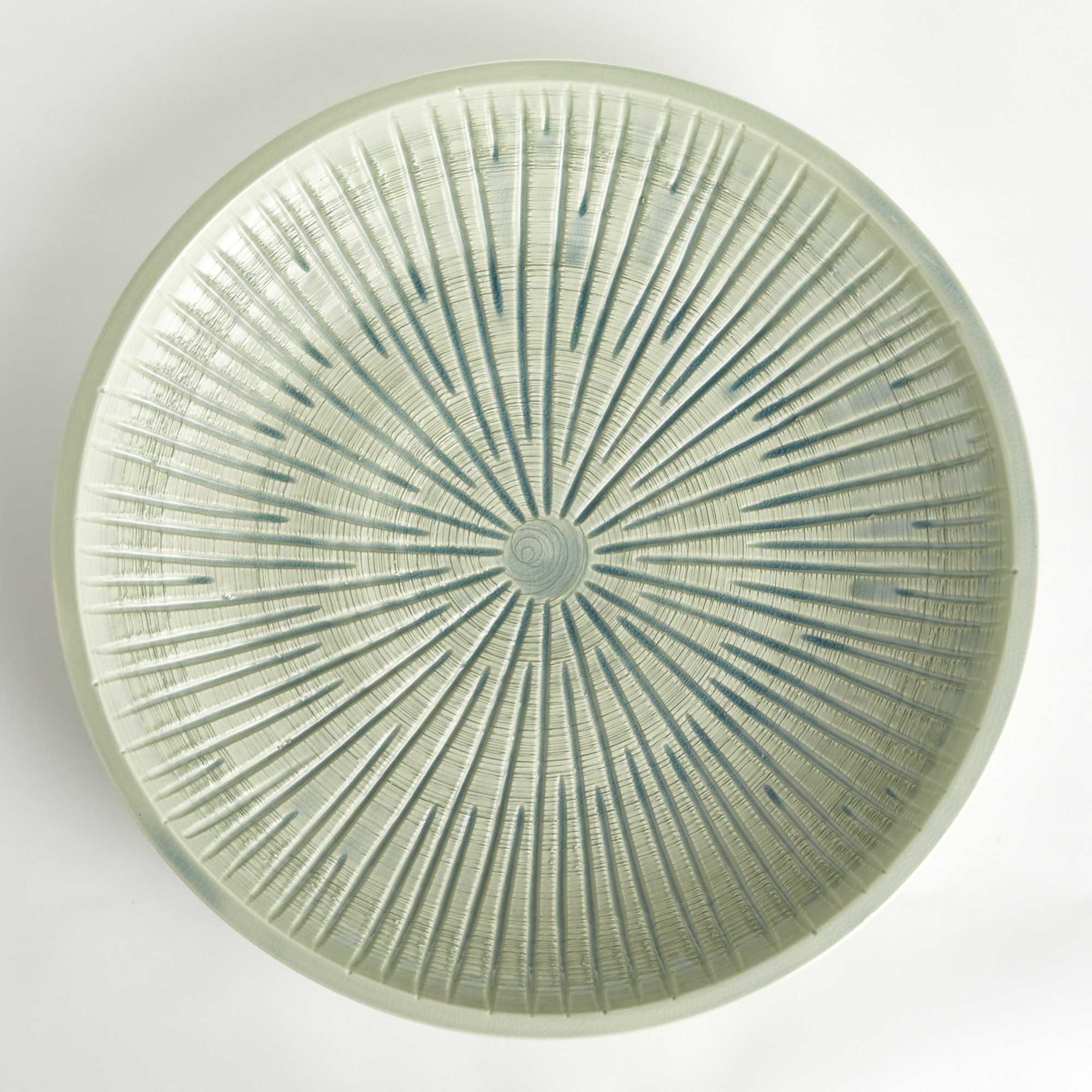 Graffio Decorative Bowl, Celadon, 20.5x20.5x3.75 - Contemporary ...