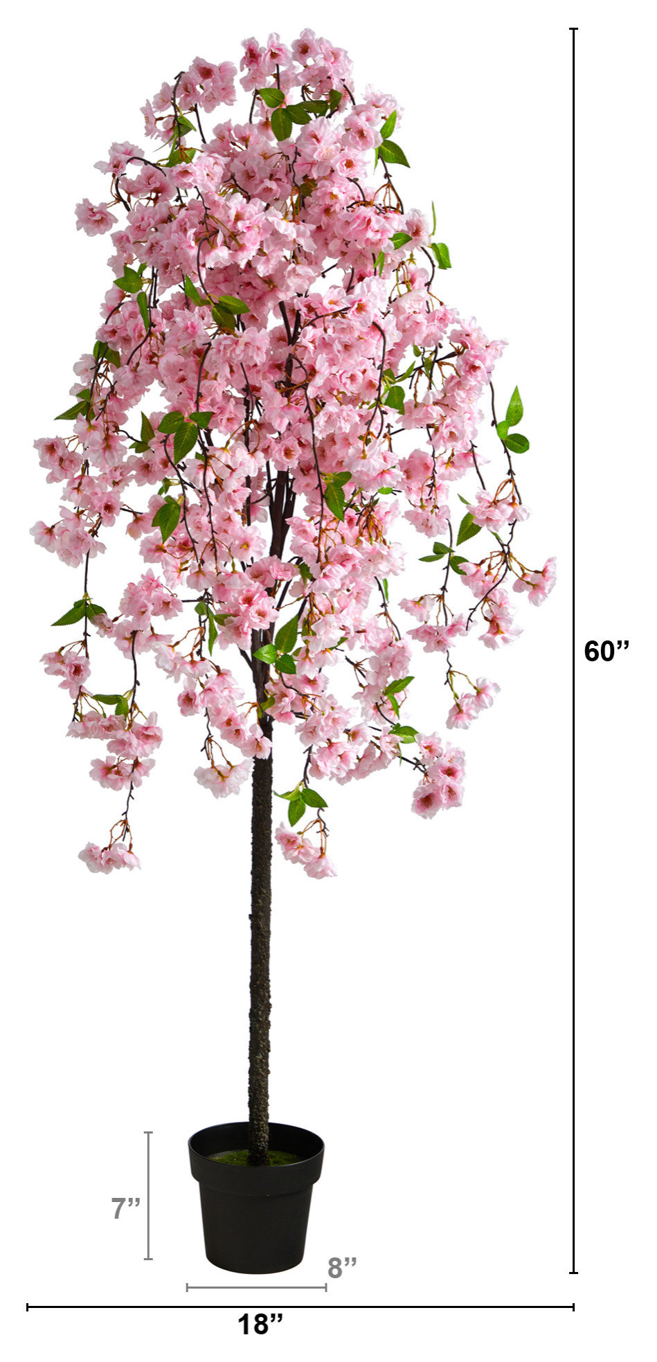 5 ft. Cherry Blossom Artificial Tree - Modern - Artificial Flower ...