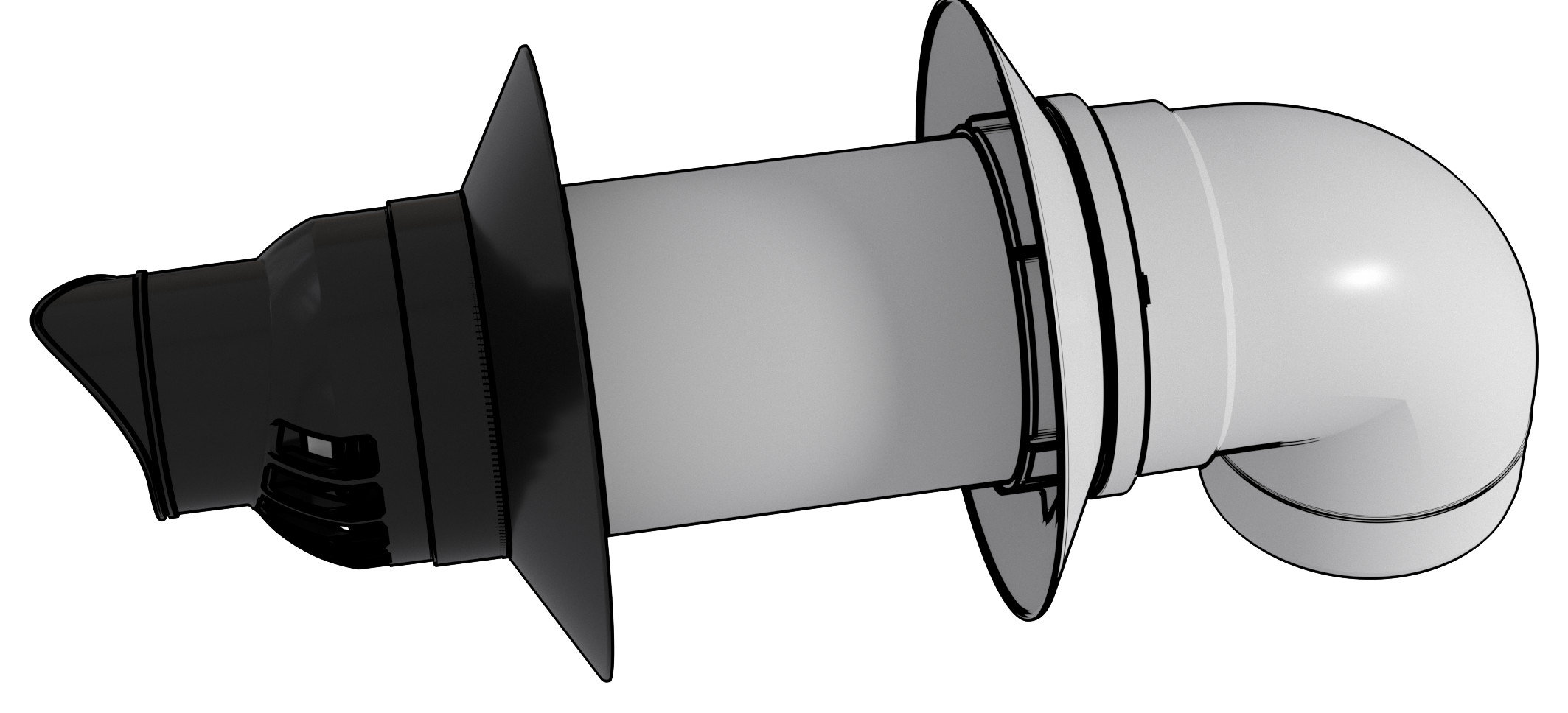 3"x5" Concentric Kit, elbow and wall plates - Heating And Cooling - by ...