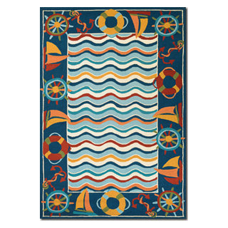 Couristan Beachfront North Bend Rug Rug, 5'6"x8' - Beach Style - Area ...