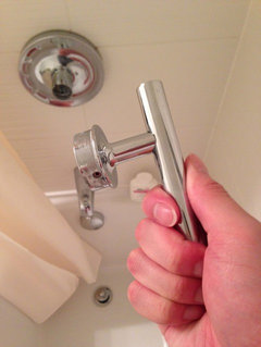 Shower faucet handle fell off, how to reattach?
