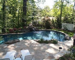 Hiding Pool Equipment with screen/fence and plants