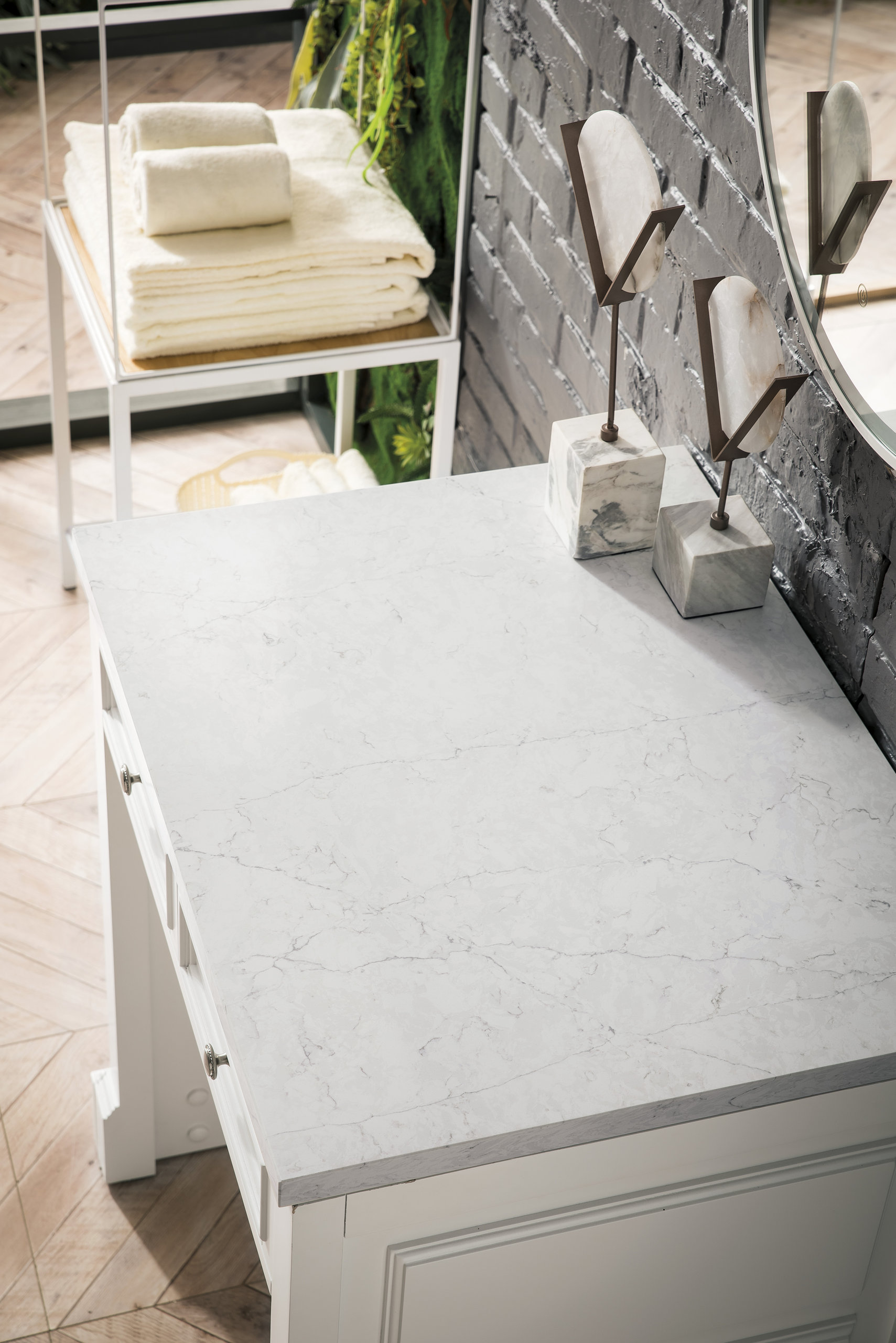 30" Countertop Unit (makeup Counter), White Eternal Jasmine Pearl ...