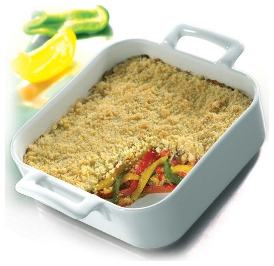 Revol Belle Cuisine Deep Square Baking Dish 1.6L - White - Traditional ...
