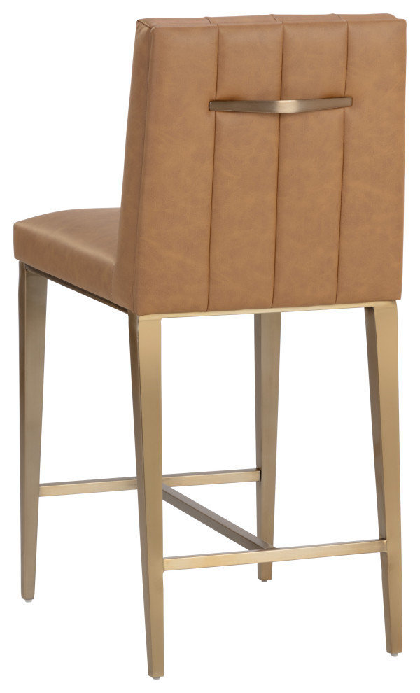 Wilbur Counter Stool, Milliken Cognac, Counter Height - Contemporary ...