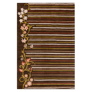 Allie Floral Contemporary Area Rug, 5'x7'6 - Contemporary - Area Rugs ...
