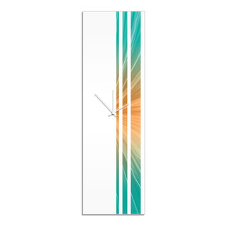 Large Modern Clock 'Tropical Triple Stripe Clock' - Acrylic Wall Decor ...