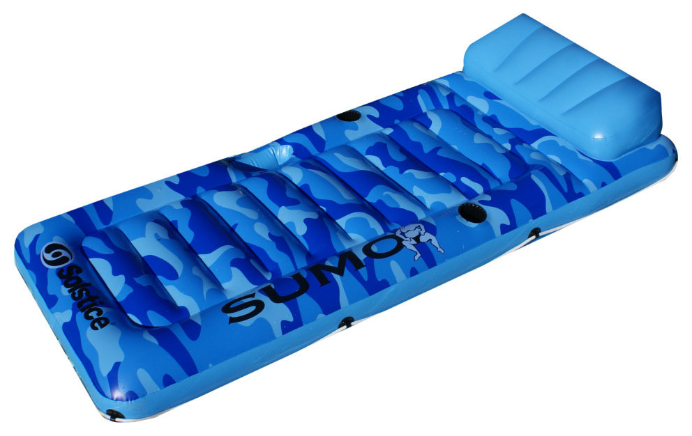 81" Inflatable Blue Camouflage Sumo Sized Swimming Pool Raft - Modern ...