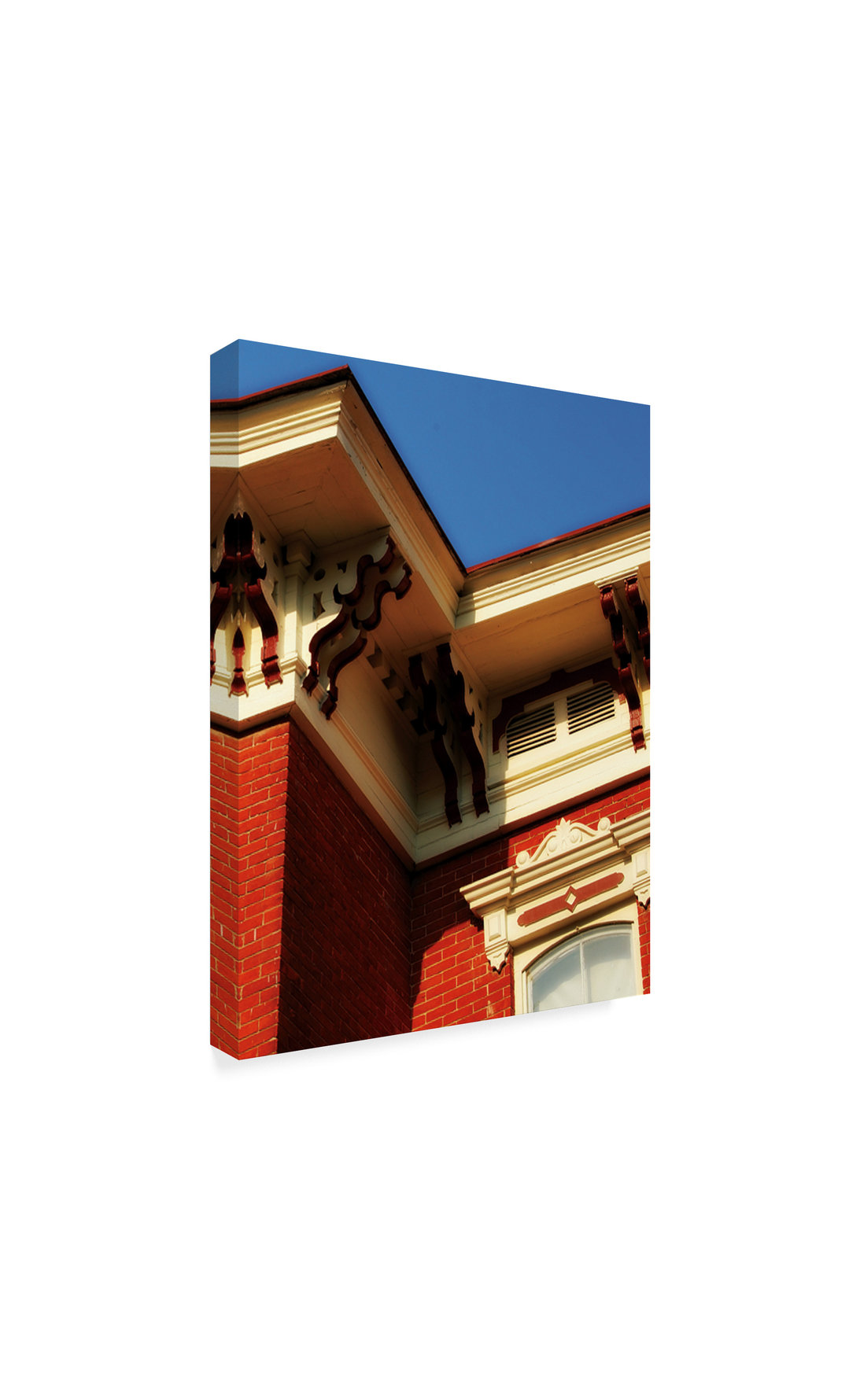 John W. Golden 'Brick Home' Canvas Art, 24"x18" - Contemporary - Prints ...