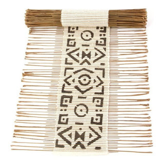 Black and White Geometric Twig Runner - Tropical - Table Runners - by ...