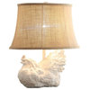 Rooster Table Lamp, White Washed - Farmhouse - Table Lamps - by ...
