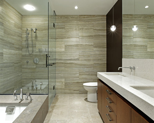 Travertine Shower Walls | Houzz