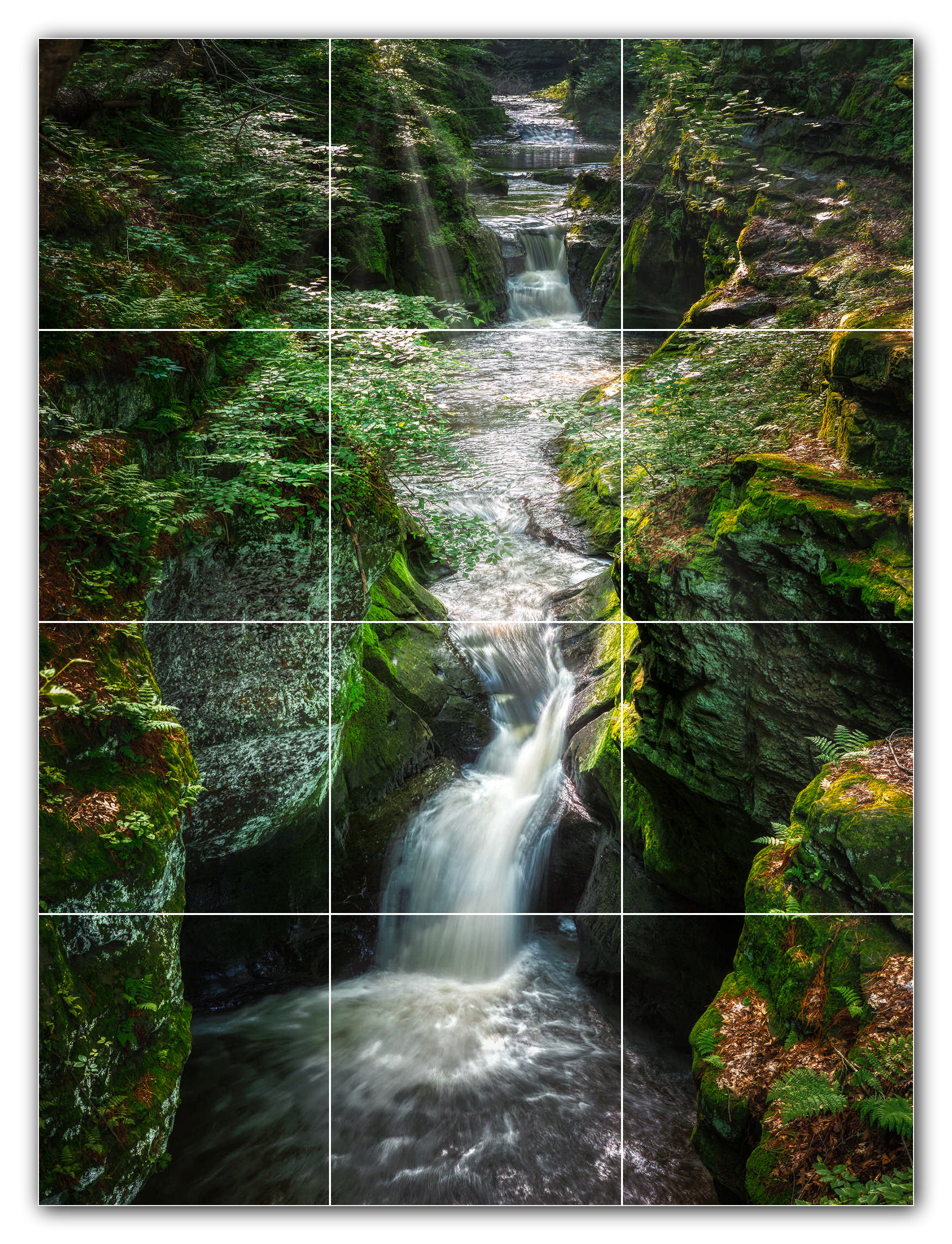 Waterfalls Ceramic Tile Wall Mural HZ501105, 18" Wide x 24" High ...