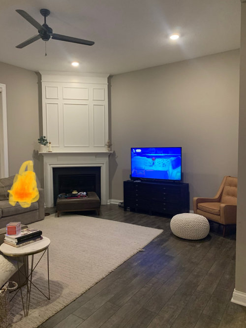 help with adding character to builder grade living room