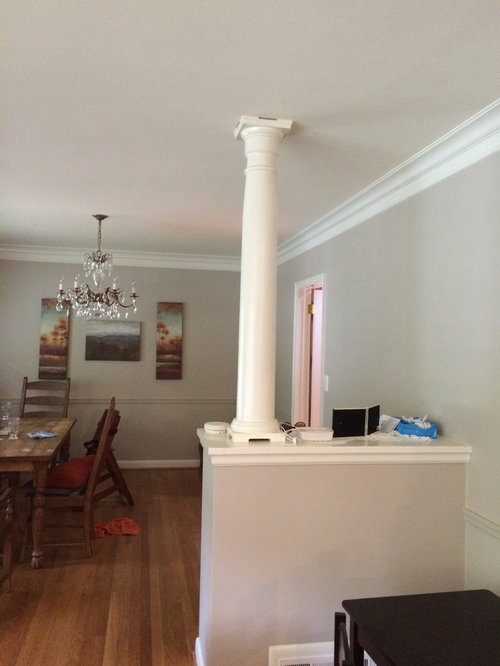 columns in house going from traditional to transitional