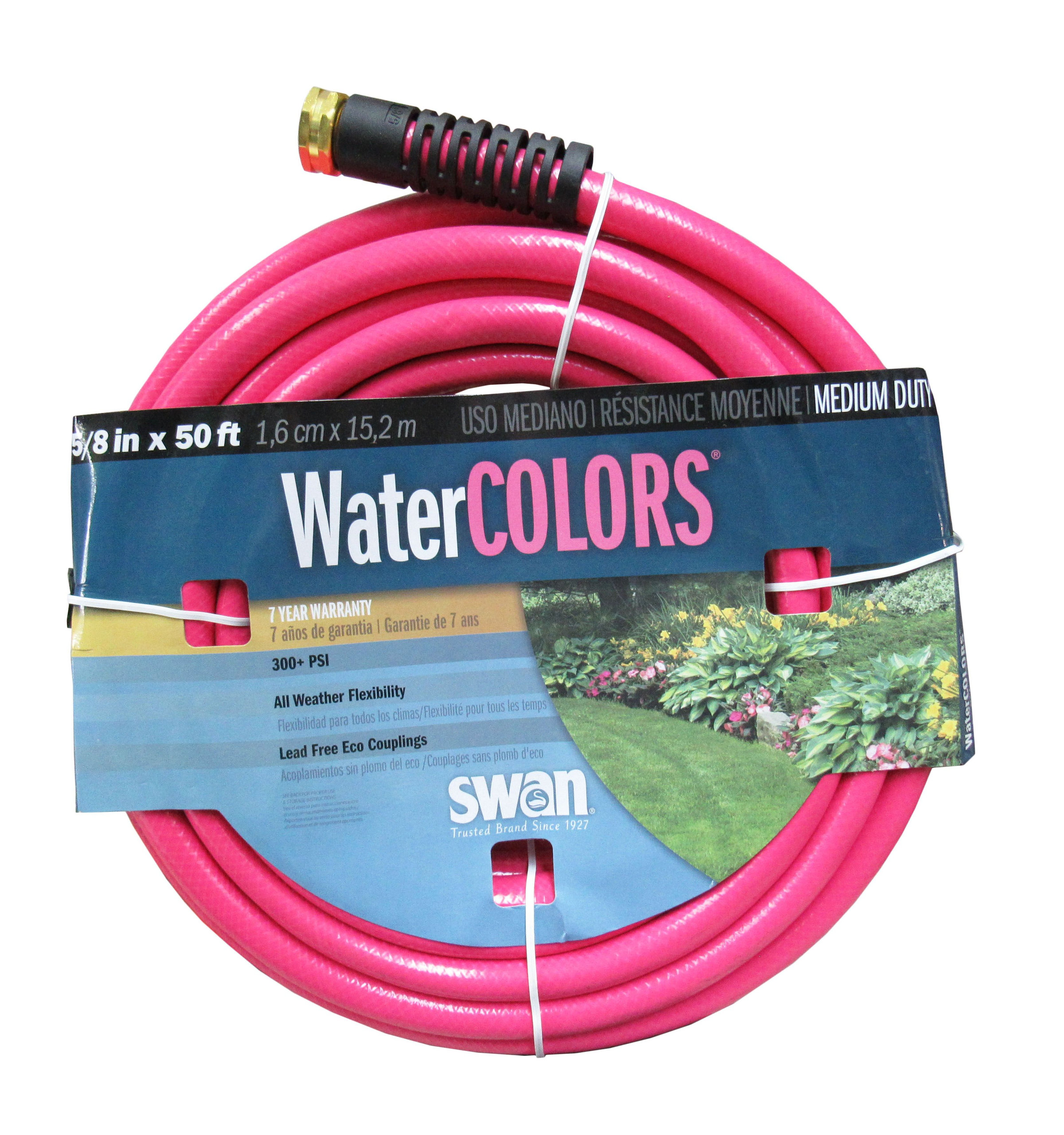 Swan Water Colors 5/8X50 Medium Garden Hose, Pink - Modern - Garden ...