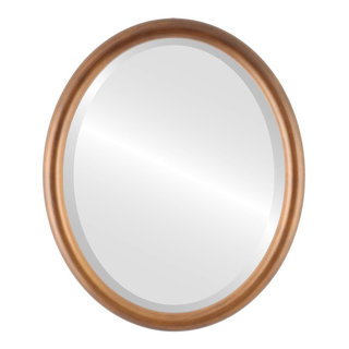 Pasadena Framed Oval Mirror, 13x17" - Transitional - Wall Mirrors - by ...