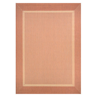 Couristan Recife Stria Texture Natural-Terra Cotta Rug 8'6"x13 ...