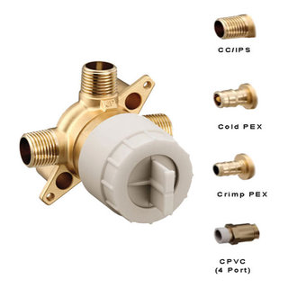 Moen U130CXS M-CORE Shower Rough-In Valve w/ Stops, 1/2" CPEX - Modern ...