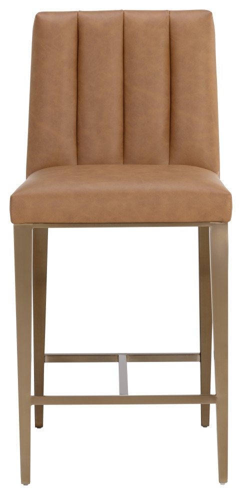 Wilbur Counter Stool, Milliken Cognac, Counter Height - Contemporary ...