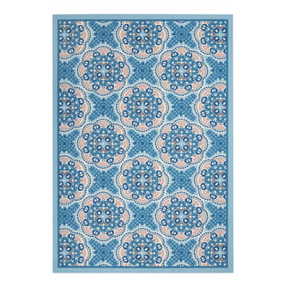 Waverly Wav01/Sun & Shade Blue Area Rug, 7'9"x10'10" - Contemporary ...