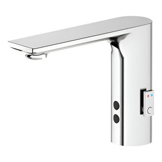 Chrome Touchless Faucet With Temperature Control Handle - Contemporary ...