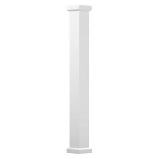 6" x 8' Endura-Aluminum Empire Style Column, Square Shaft, Textured ...