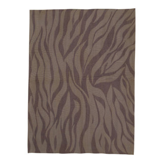 Purple Contemporary Modern Modern Flat Weave Area Rug, 5'10x7'10 ...