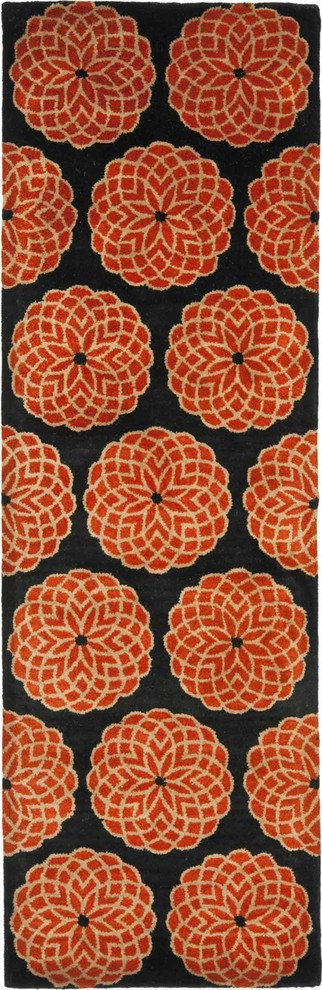 Safavieh Rodeo Drive RD952B Rust/Black Rug, 2'6"x8' - Contemporary ...