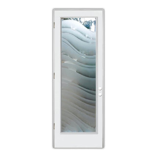 Front Doors - Dreamy Waves Frosted Glass Design - 30" x 80" - CUSTOMIZE ...