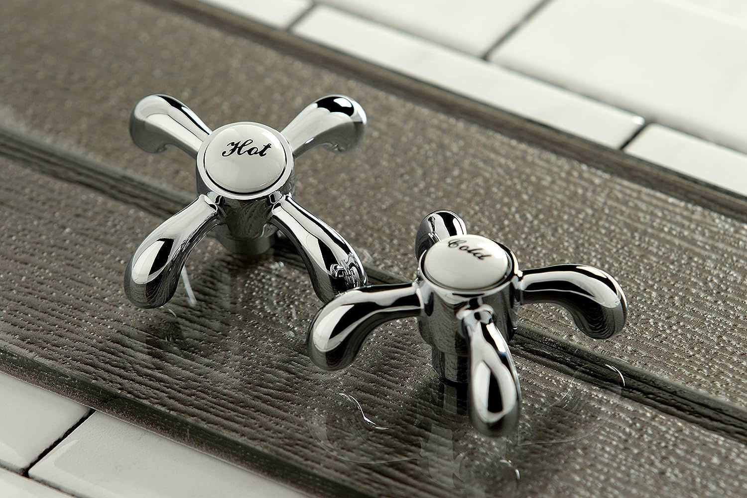 Widespread Brass Kitchen Faucet with Side Sprayer and French Country ...