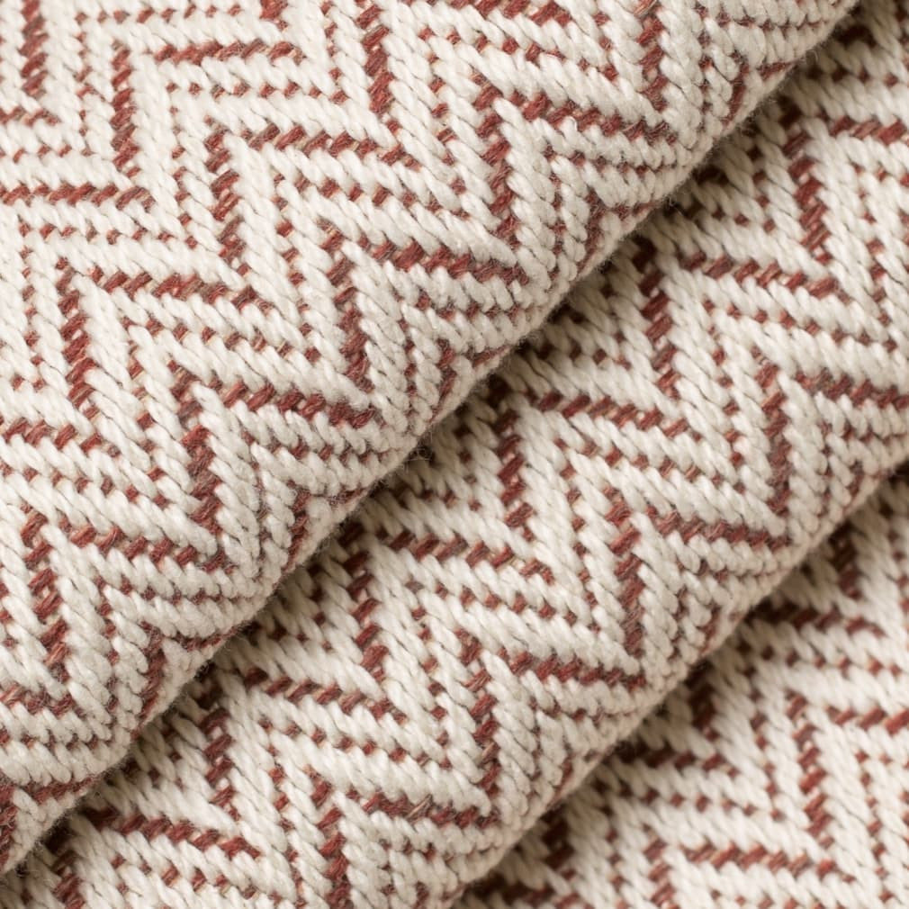 Red Eco Friendly Geometric Chevron woven Upholstery Fabric by the Yard ...