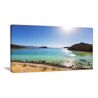 Blue Baja California Beach, Seashore Canvas Art Print, 32"x16"x1 ...