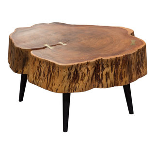 Panorama Cocktail Table, Brown - Rustic - Coffee Tables - by AMOC | Houzz