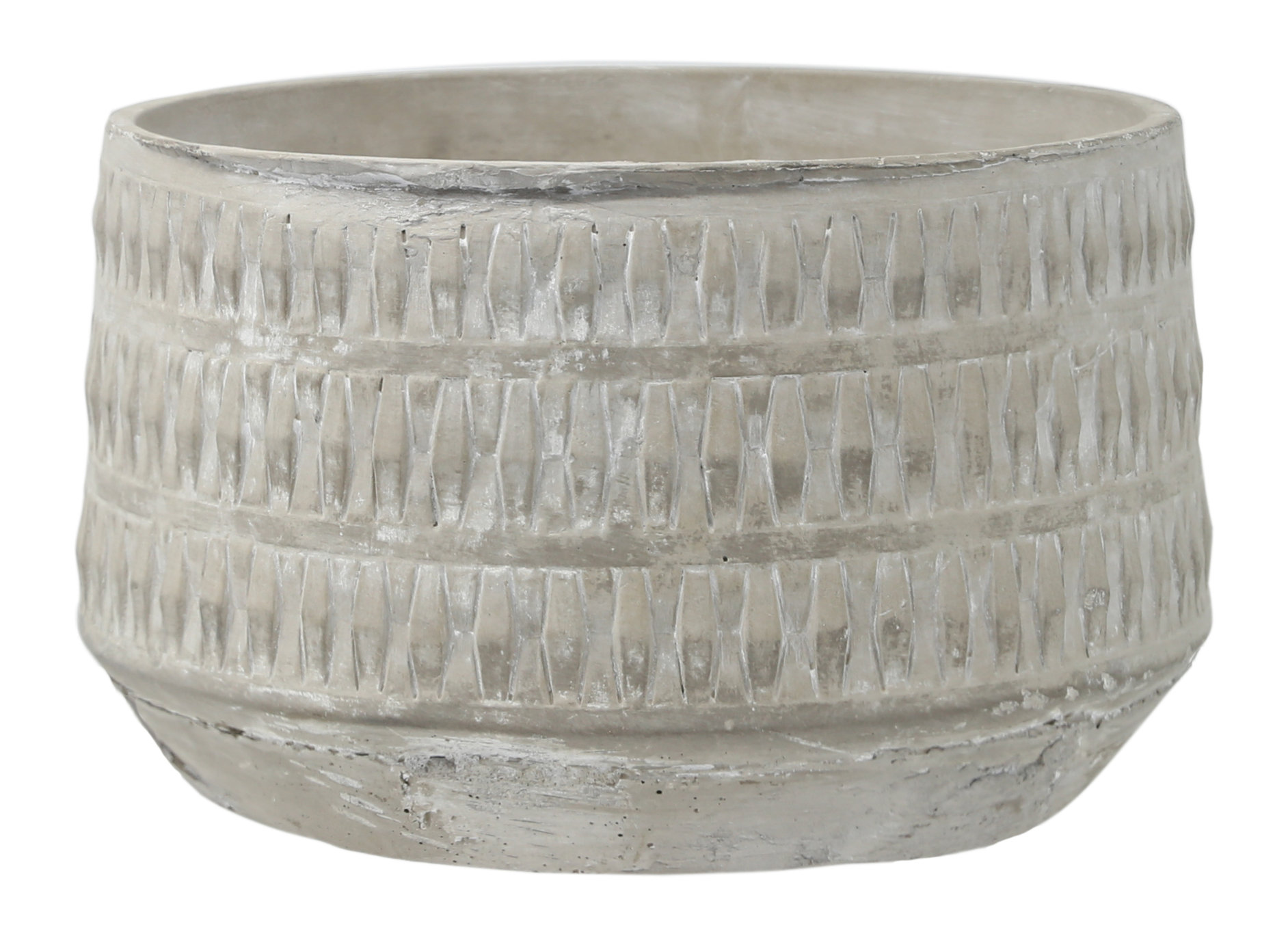 Cement Pot Natural Finish, Gray - Industrial - Outdoor Pots And ...