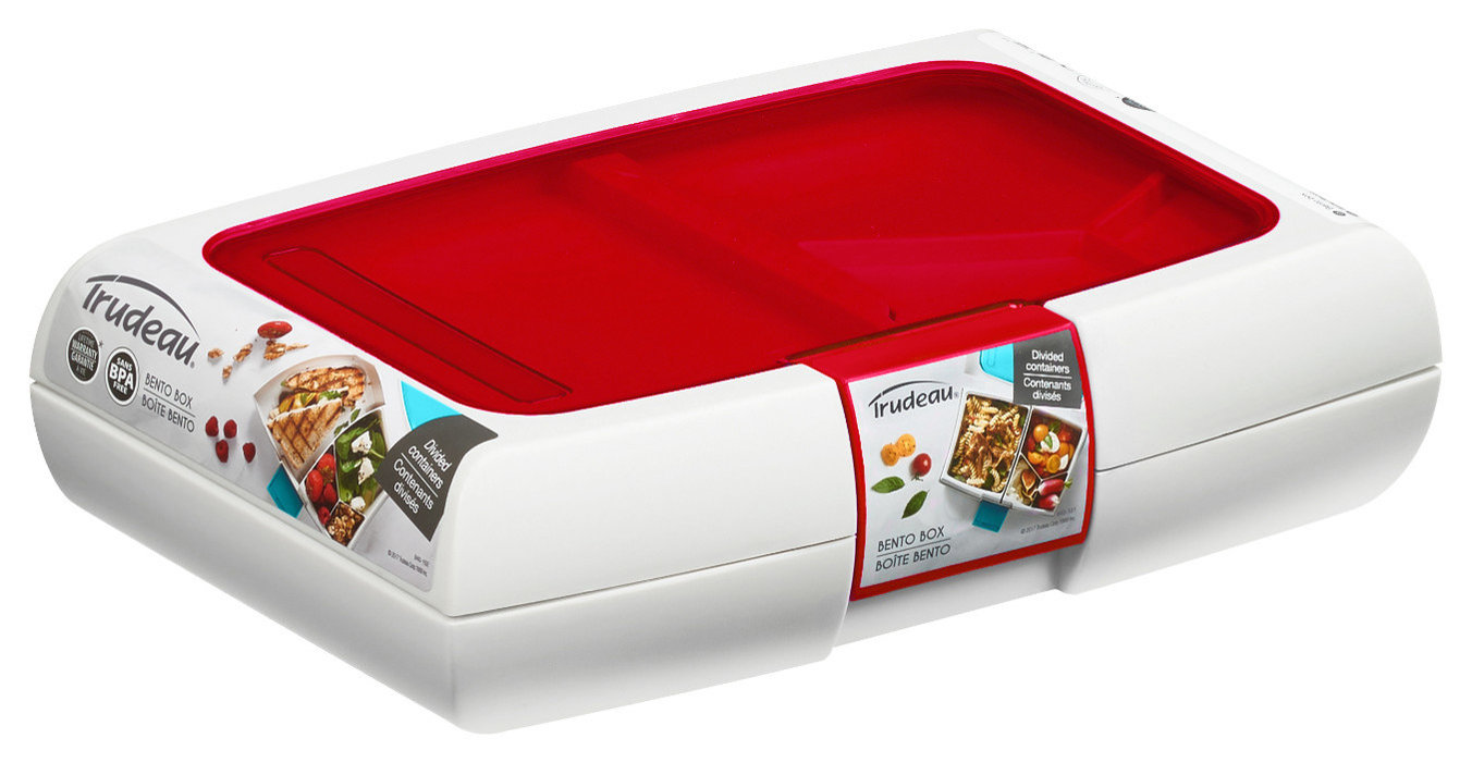 Trudeau Fuel Candy Red Bento Lunch Box - Contemporary - Lunch Boxes And ...