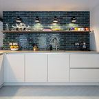 True Handleless Matt Graphite and Copper Kitchen - Modern - Kitchen ...