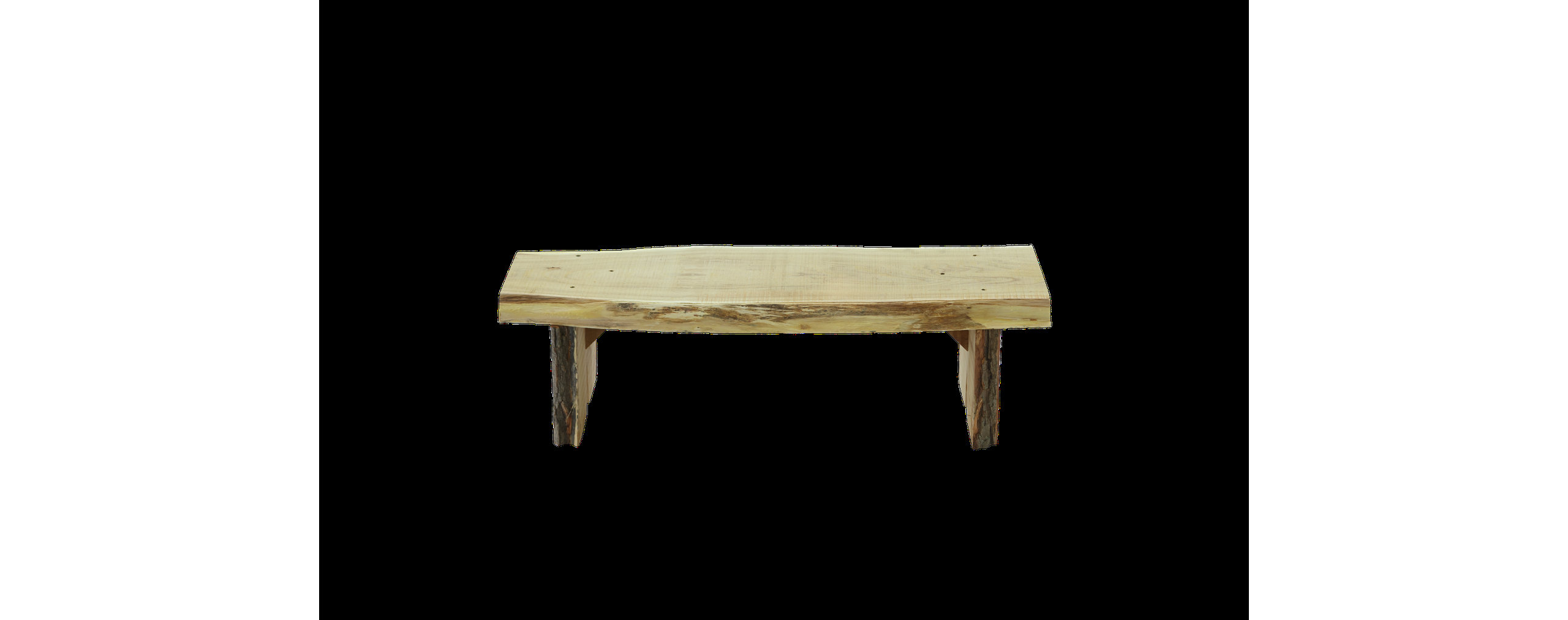 Live Edge Decorative Flower Pot Garden Bench, 3 Foot - Rustic - Outdoor ...